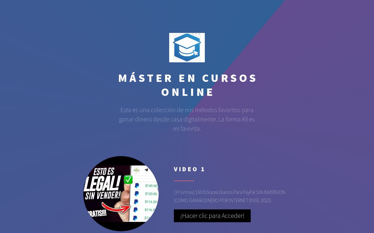 MASTER EN CURSOS ONLINE